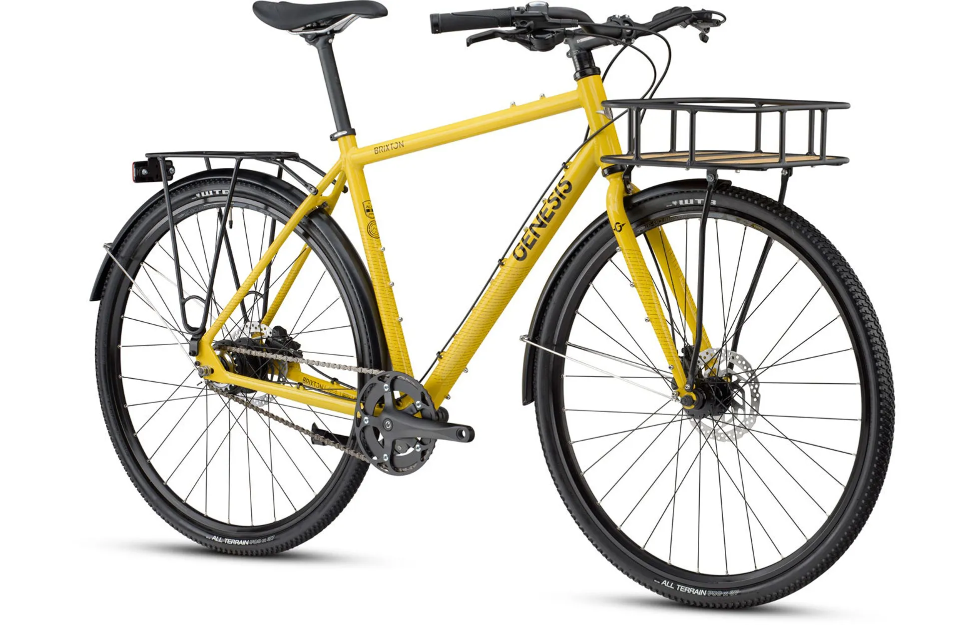 Genesis Brixton Yellow Urban Commuter Hybrid Bike