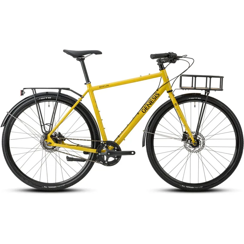 Genesis Brixton Yellow Urban Commuter Hybrid Bike